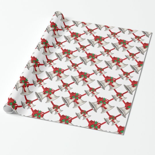 Silver Bells Wrapping Paper | Zazzle.com