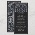 Silver Black Royal Medieval Sword Wedding Menu | Zazzle
