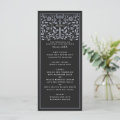 Silver Black Royal Medieval Sword Wedding Menu | Zazzle