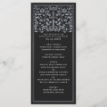 Silver Black Royal Medieval Sword Wedding Menu | Zazzle