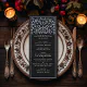 Silver Black Royal Medieval Sword Wedding Menu | Zazzle