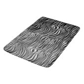Silver Black Zebra Print Bath Mat | Zazzle