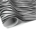Silver Black Zebra Print Wrapping Paper | Zazzle