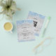 Silver blue QR code budget wedding invitation Flyer | Zazzle