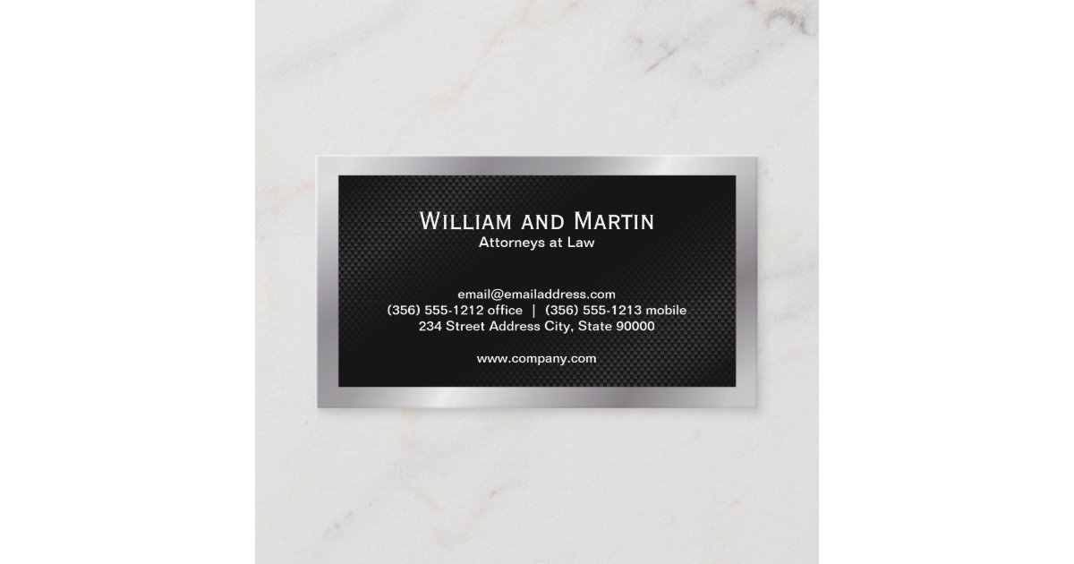 Silver Border | Black Pattern Business Card | Zazzle