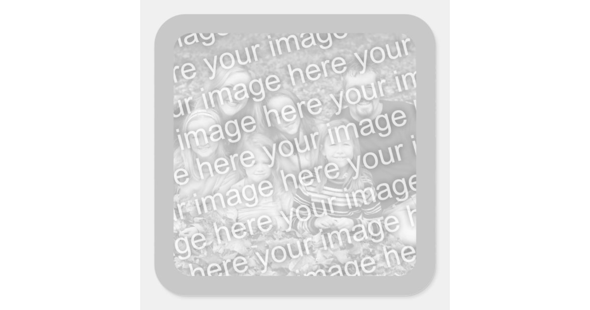 Silver Border Photo Sticker | Zazzle