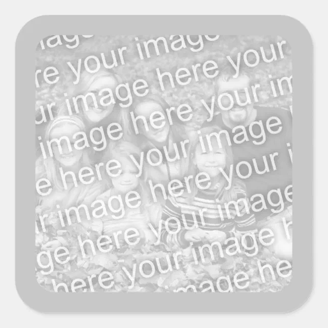 Silver Border Photo Sticker | Zazzle