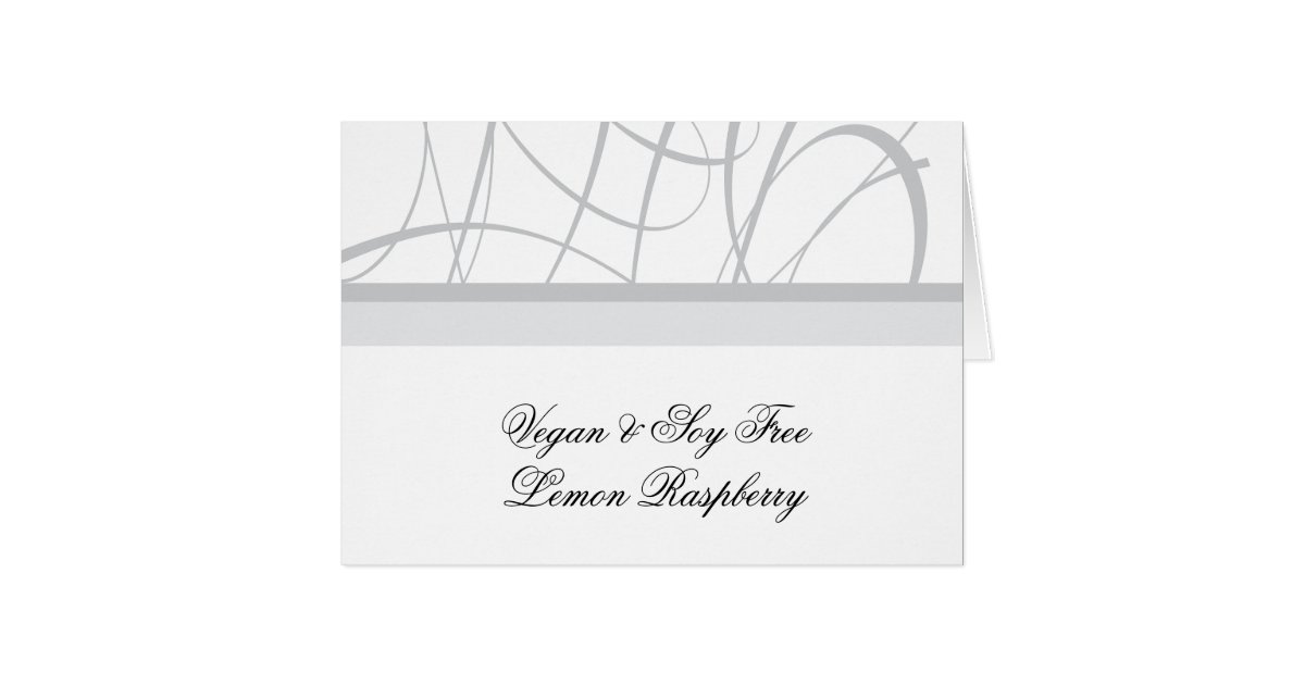 Silver Buffet Menu Tent/Table Card | Zazzle
