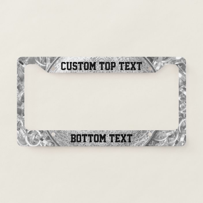 Silver Chain Links Photo 0284 License Plate Frame | Zazzle.com