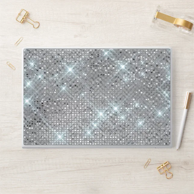 Silver Chic Shimmer HP Laptop Skin | Zazzle