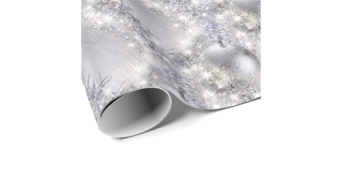 Silver Christmas Wrapping Paper | Zazzle