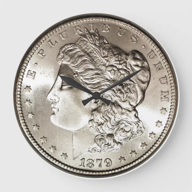 silver coin clock | Zazzle