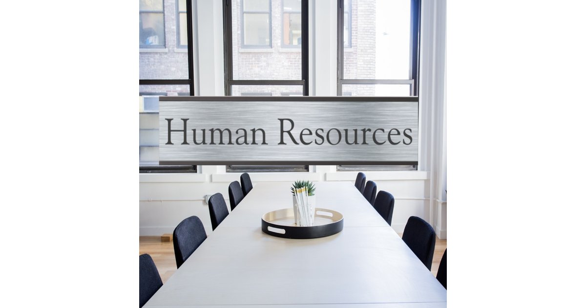 Silver Color Human Resources Office Door Sign | Zazzle