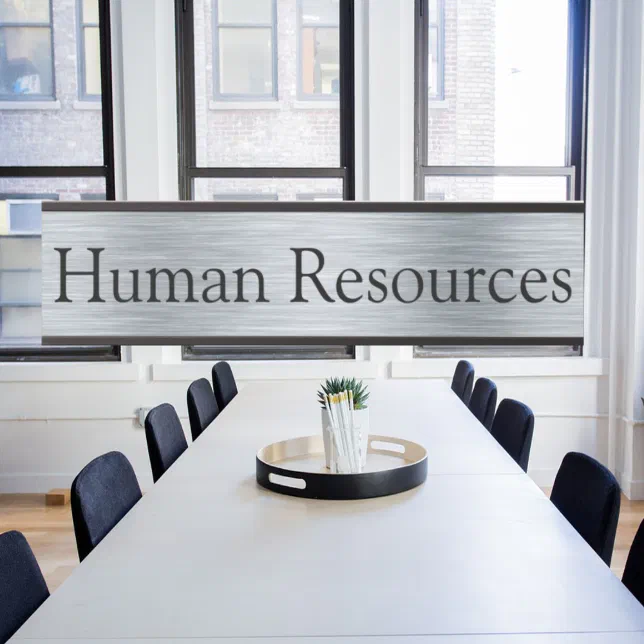 Silver Color Human Resources Office Door Sign | Zazzle