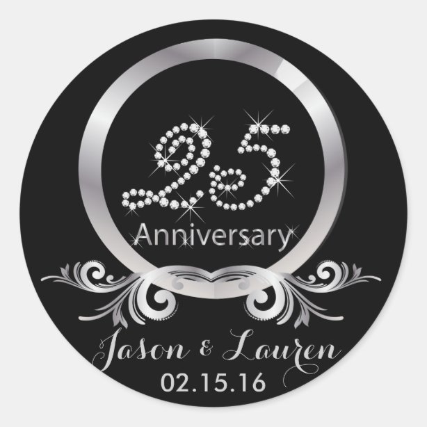 25th Anniversary Stickers - 100% Satisfaction Guaranteed | Zazzle