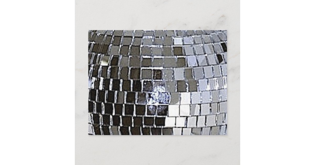 Silver Disco Ball Postcard | Zazzle