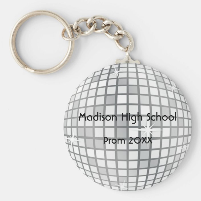 Silver Disco Ball Prom Formal Favor Keychain | Zazzle.com