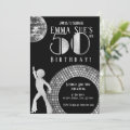 Silver Disco Ball Studio 54 Party 50th Birthday Invitation | Zazzle