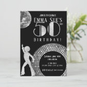 Silver Disco Ball Studio 54 Party 50th Birthday Invitation | Zazzle