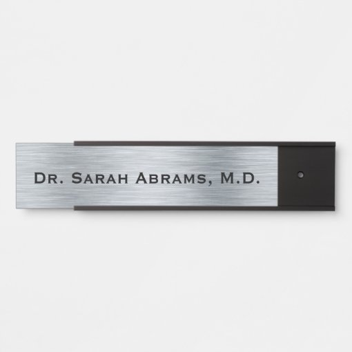 Silver Doctor Doctor's Door Sign Name Plate | Zazzle