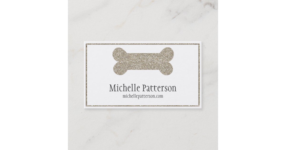 Silver Dog Bone Business Card Design | Zazzle
