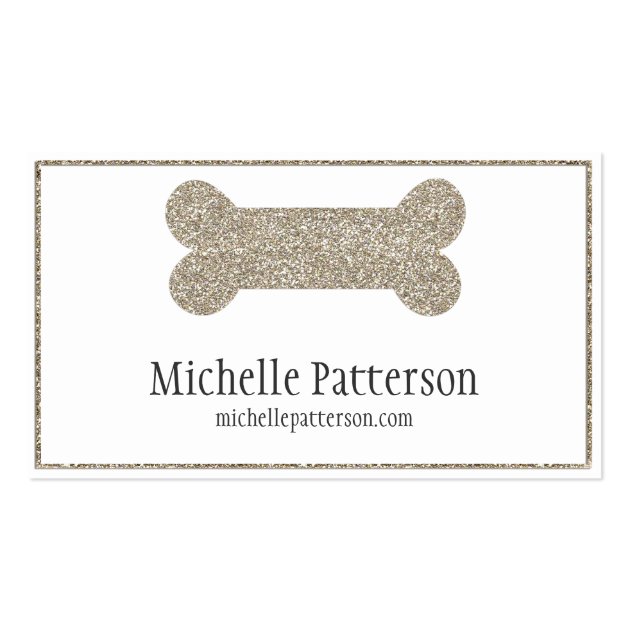 Silver Dog Bone Business Card Design