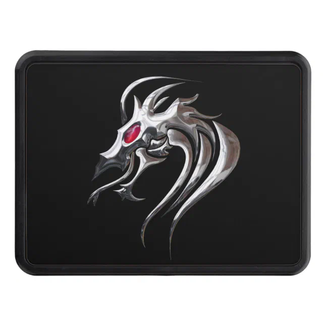 Silver Dragon Head Hitch Cover | Zazzle