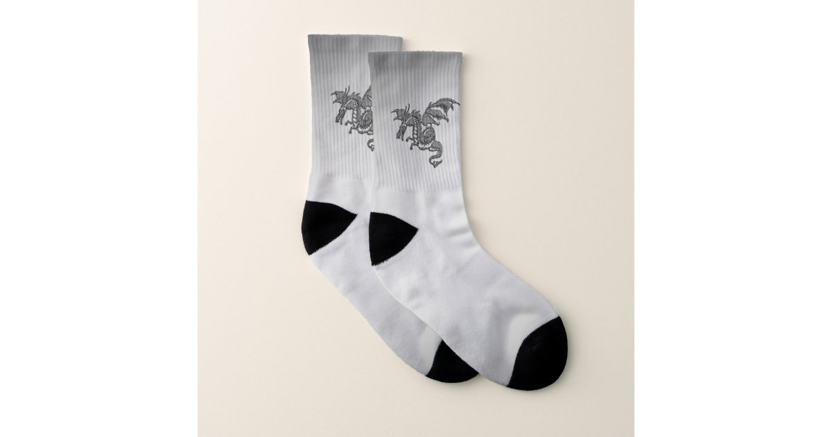 Silver Dragon Socks | Zazzle