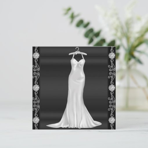 Silver Dress Birthday Party Invitation | Zazzle