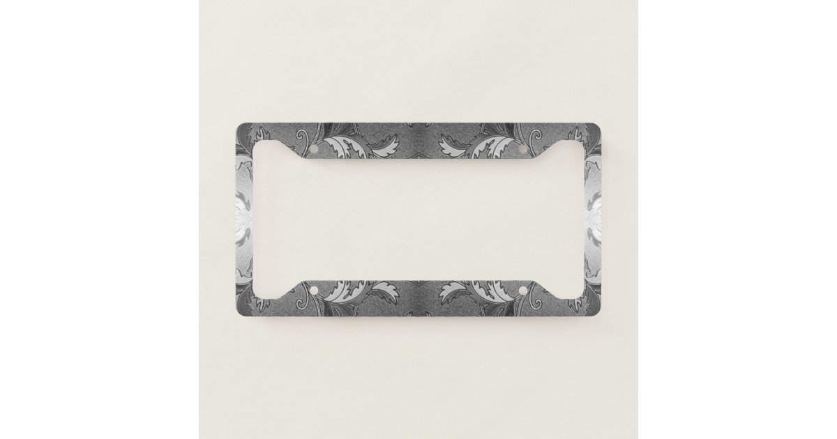 Silver Elegance License Plate Frame | Zazzle