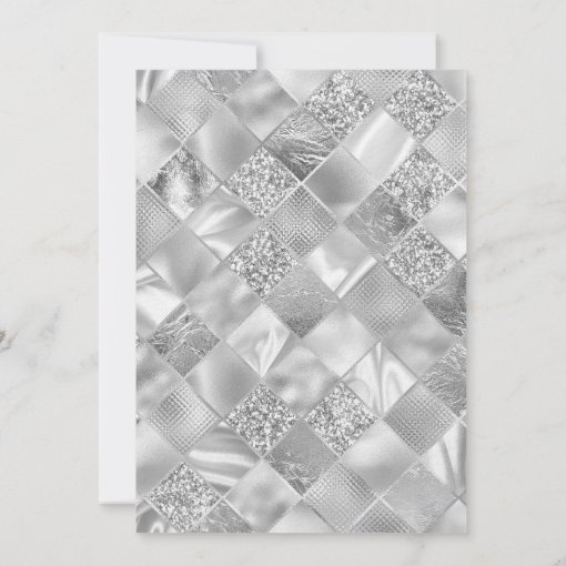 Silver elegant modern luxury wedding invitation | Zazzle