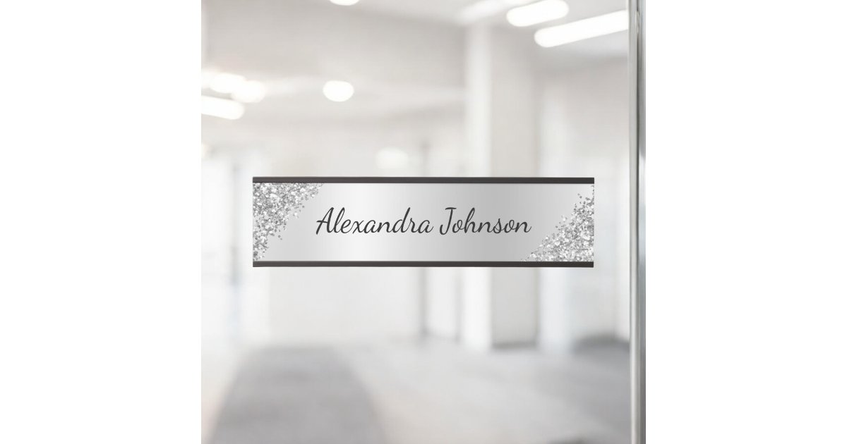 Silver Elegant Modern Professional Office Door Sign | Zazzle