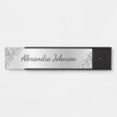 Silver Elegant Modern Professional Office Door Sign | Zazzle