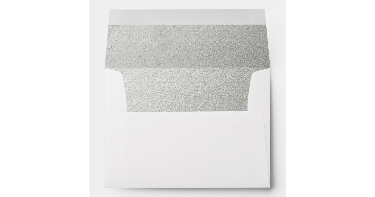 Silver Embossed-effect Lined Envelope | Zazzle.com
