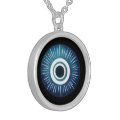 Silver Evil Eye Necklace - Symbol of Protection | Zazzle