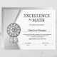 Silver Excellence in Math Certificate Award | Zazzle