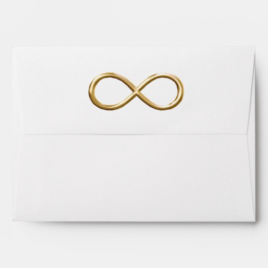 Silver Faux Glitter Gold Infinity Envelope | Zazzle.com