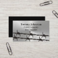 Silver fence Building Business Card | Zazzle