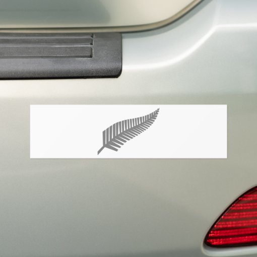 Silver Fern of New Zealand Bumper Sticker | Zazzle