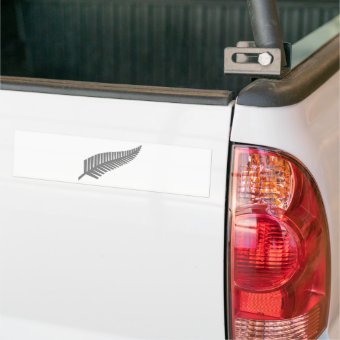 Silver Fern of New Zealand Bumper Sticker | Zazzle