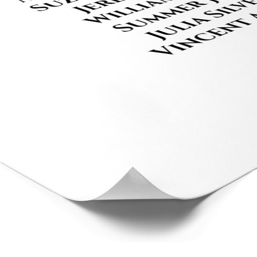 Silver Filigree 9 Table Wedding Seating Chart | Zazzle