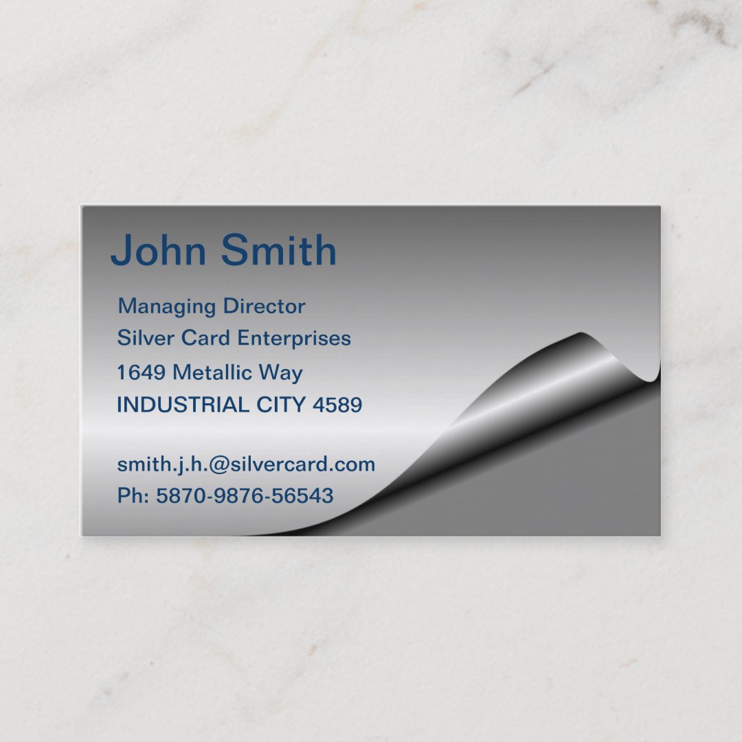 Silver Foil Business Card | Zazzle