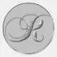 Silver Formal Wedding Monogram R Seal Monogrammed | Zazzle
