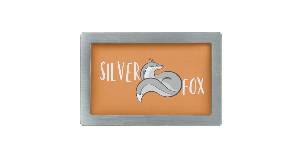 Silver Fox Belt Buckle | Zazzle