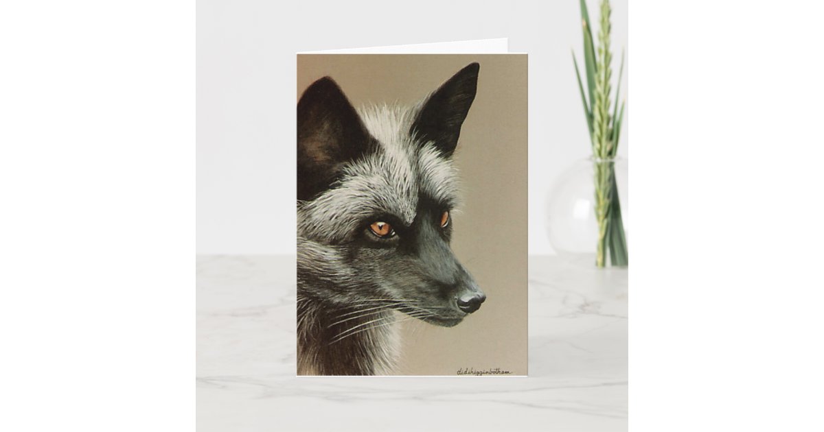 Silver Fox Card | Zazzle