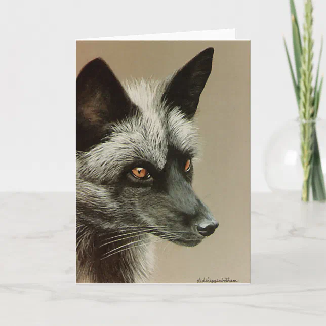 Silver Fox Card | Zazzle