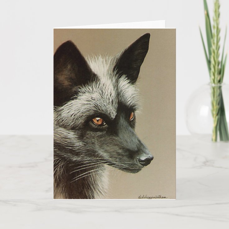 Silver Fox Card | Zazzle