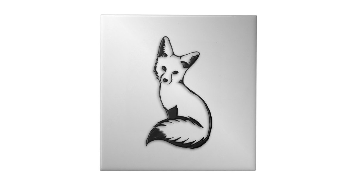 Silver Fox Ceramic Tile | Zazzle