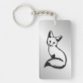Silver Fox Keychain | Zazzle