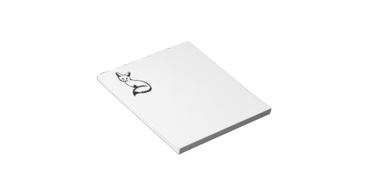 Silver Fox Notepad | Zazzle